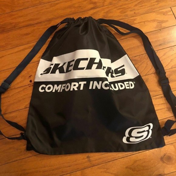 Skechers | Bags | Skechers Navy Blue Nylon Drawstring Bag | Poshmark